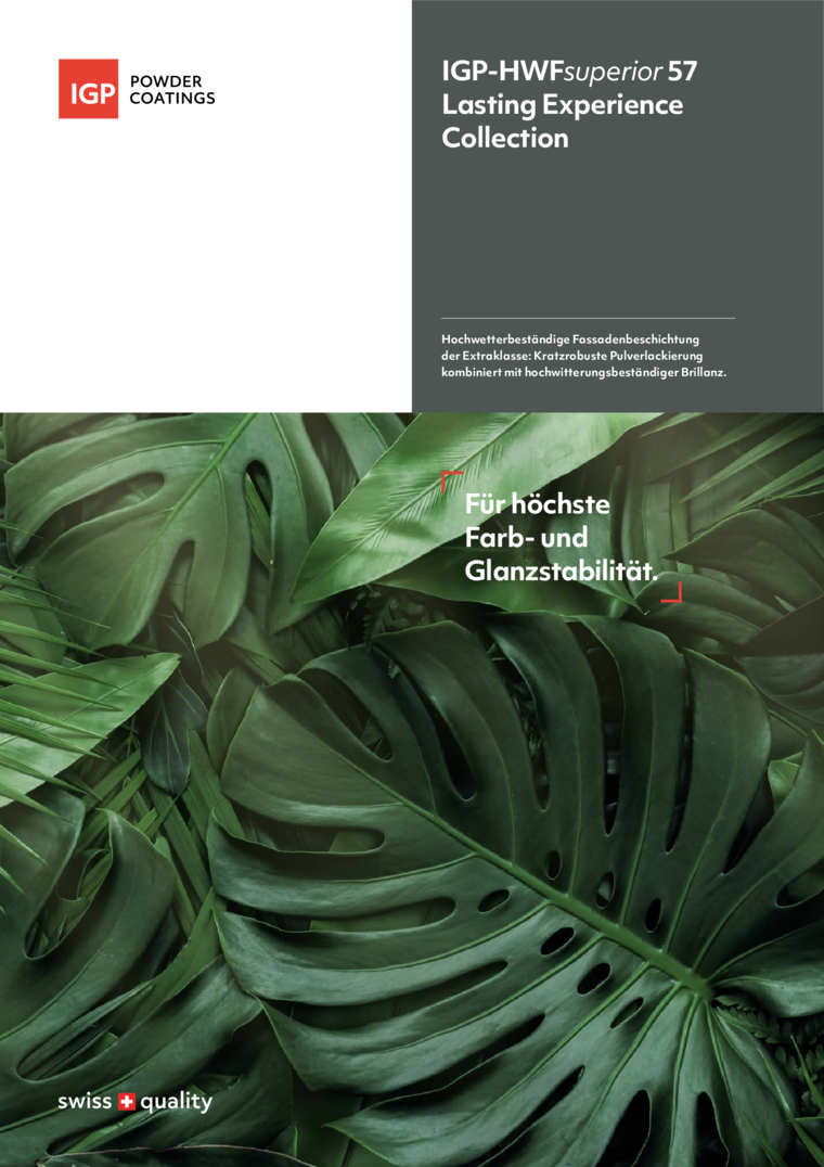 Broschüren und Musterkollektionen | IGP Pulvertechnik